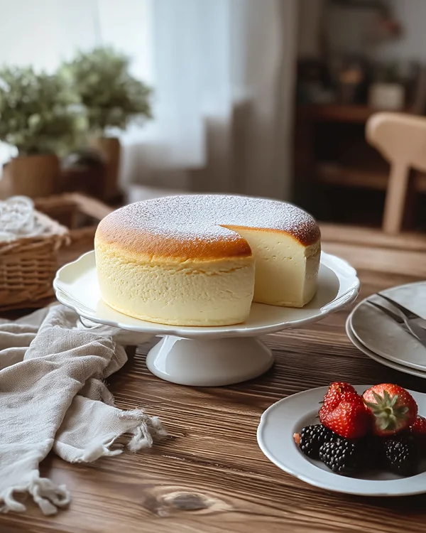 Easy Japanese Cheesecake - Eden Plate